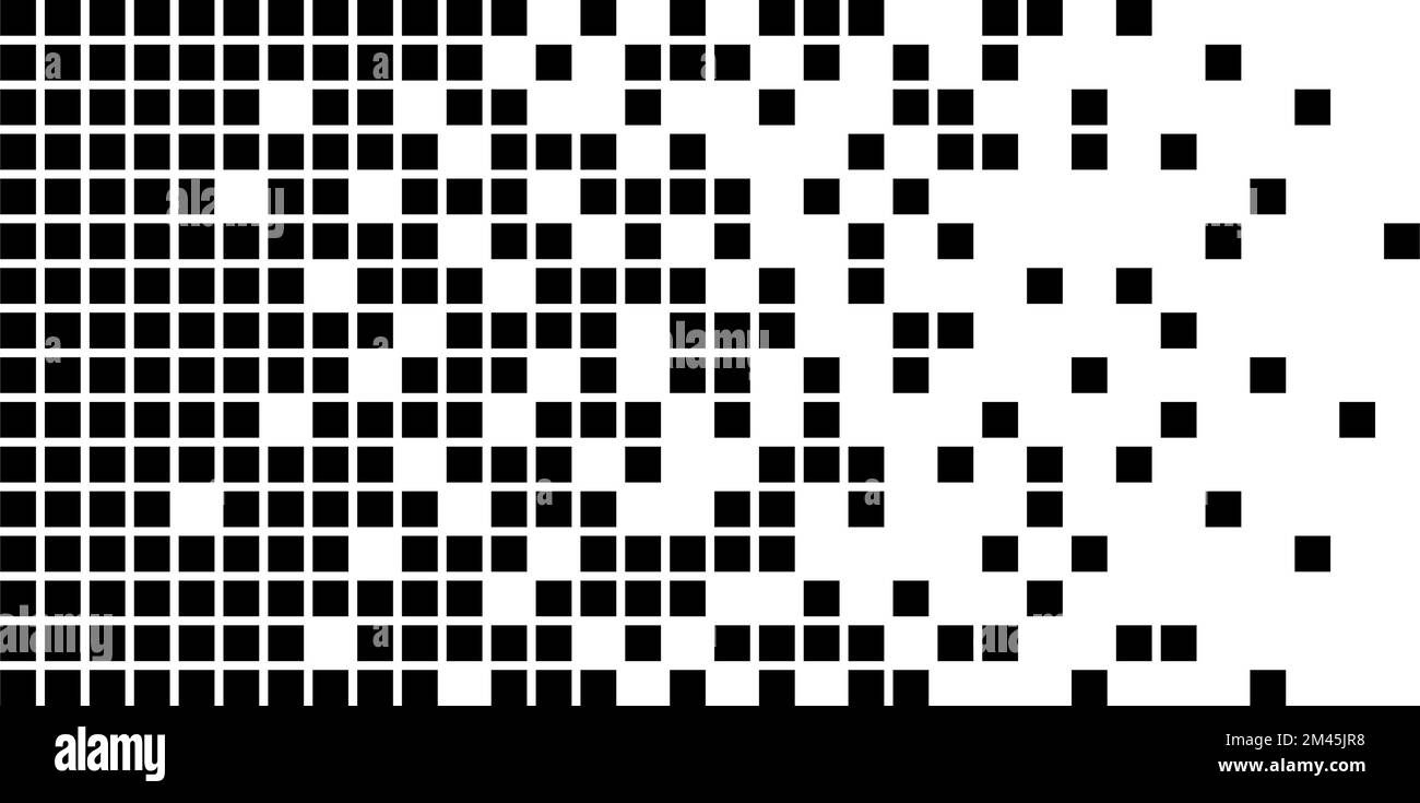 Pixel disintegration background. Halftone fragment. Dispersed dotted ...