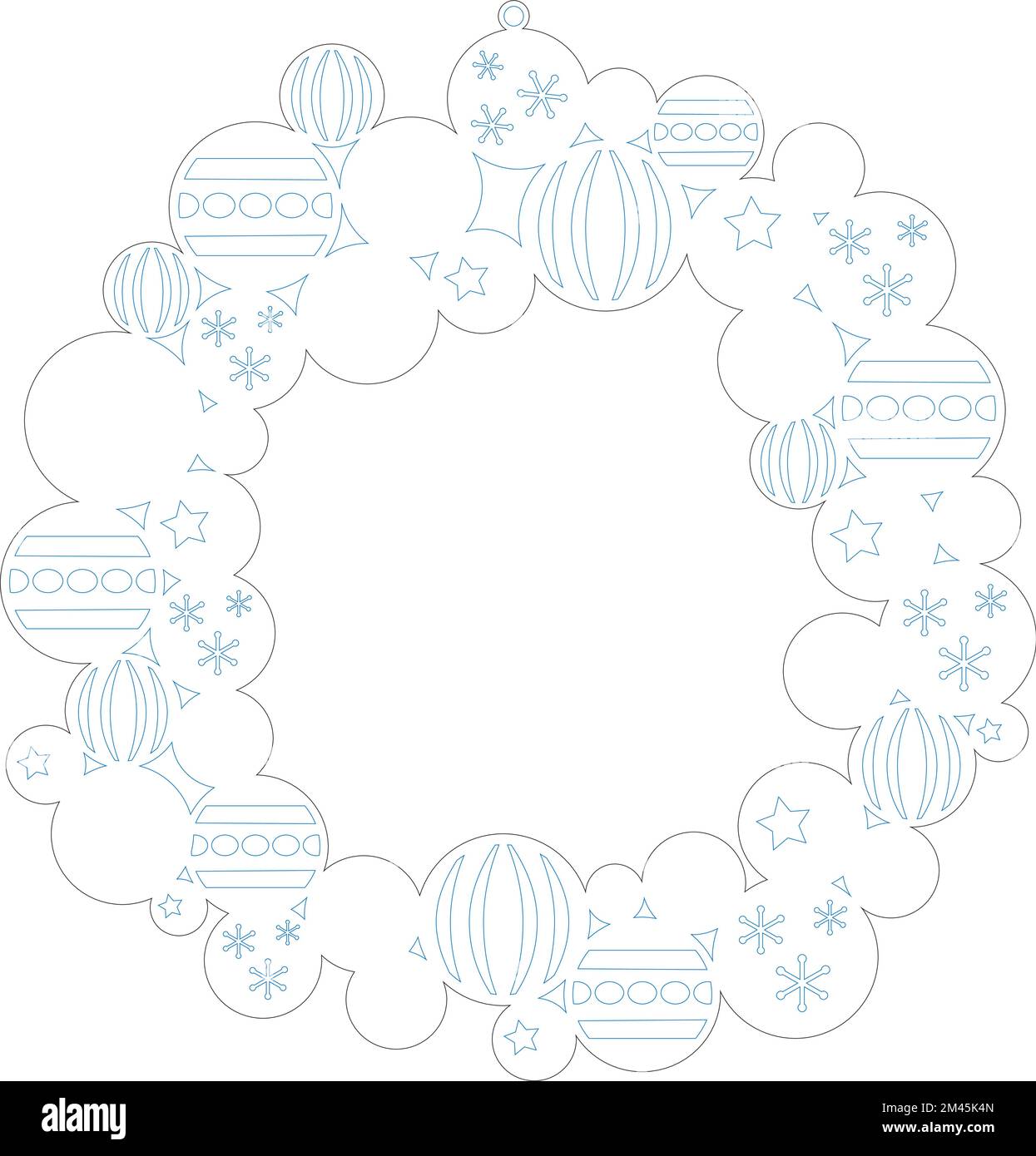 Christmas Ring Decoration Digital Vector File for Laser Cutter Stock ...