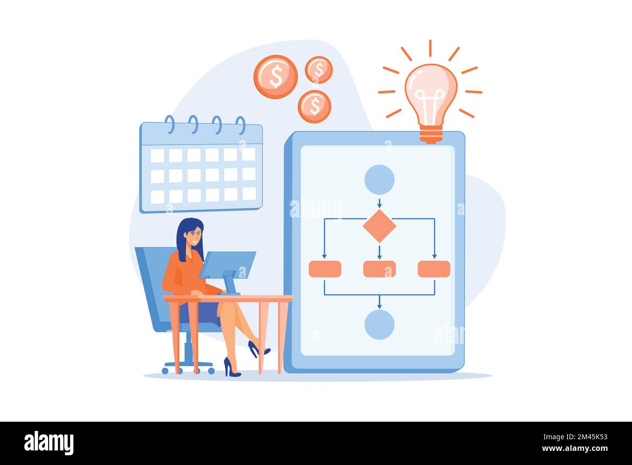 Teamwork, colleagues working on project. Startup launch. Business ...