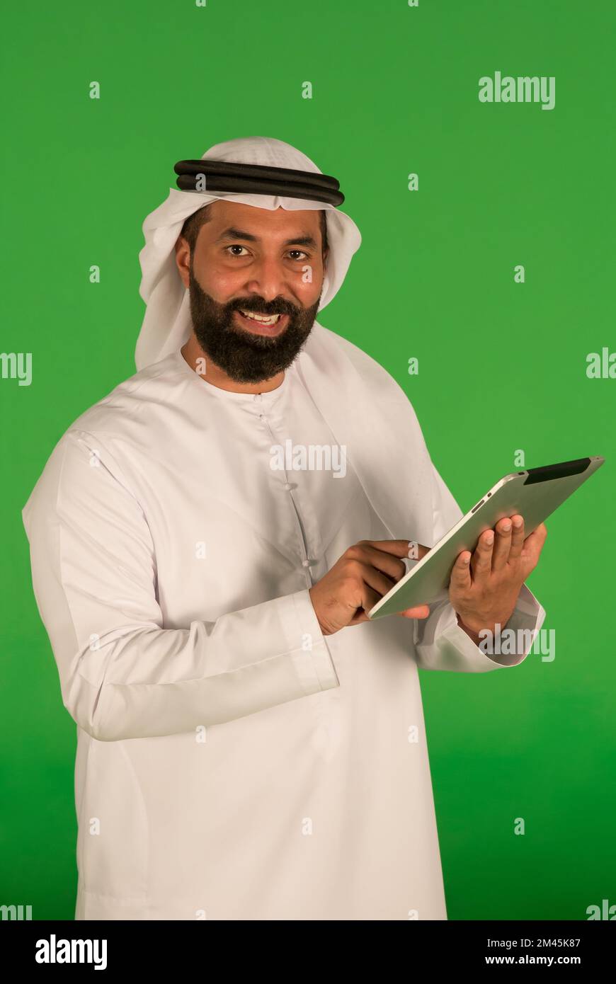 Businessman using tablet chroma screen hi-res stock photography and ...