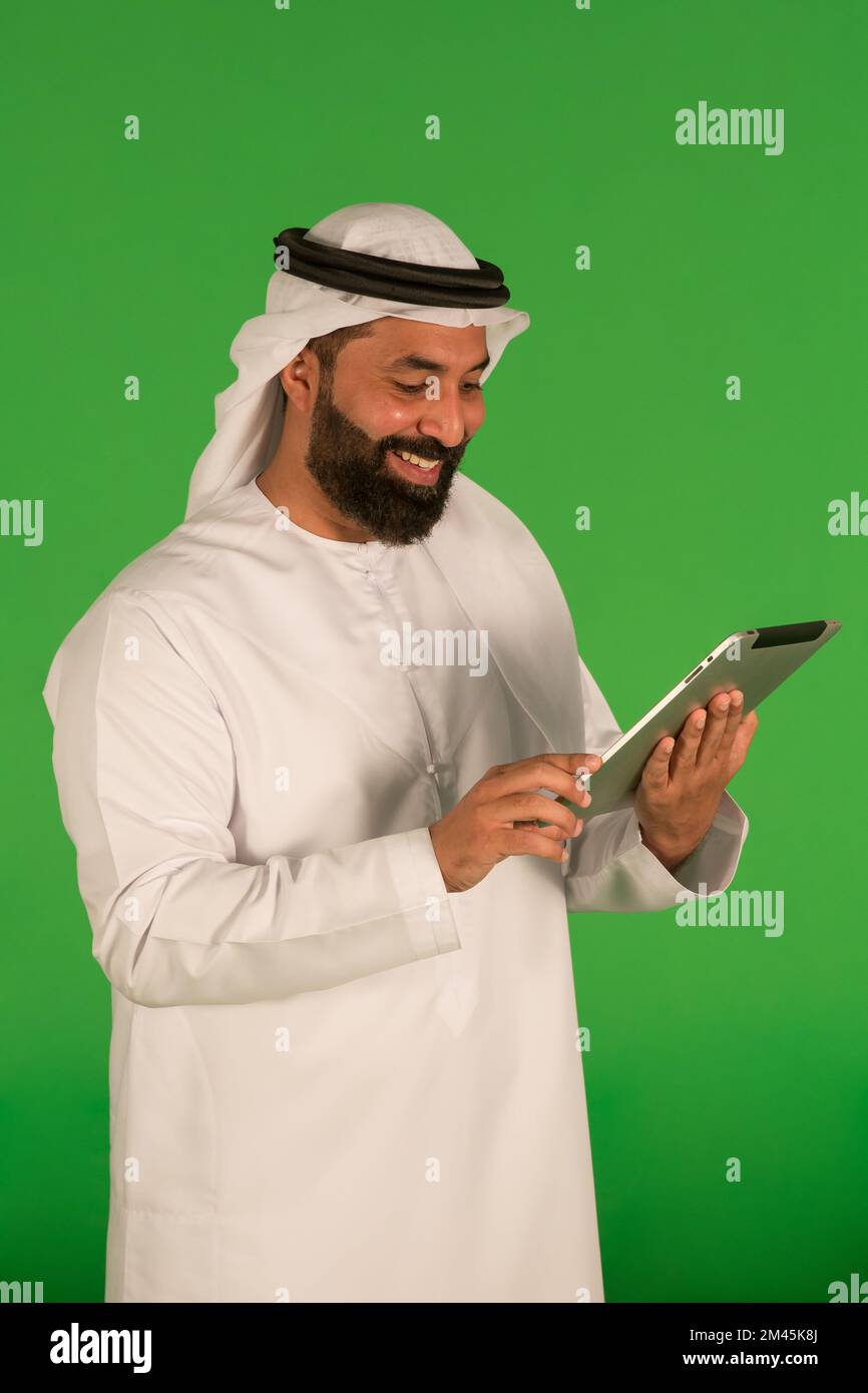 Arab businessman using digital hi-res stock photography and images - Alamy