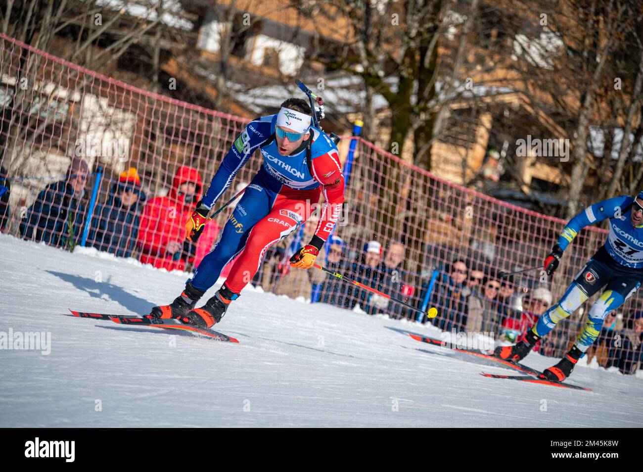 Bornand, France - December 18, 2022, CLAUDE Emilien during the BMW IBU ...