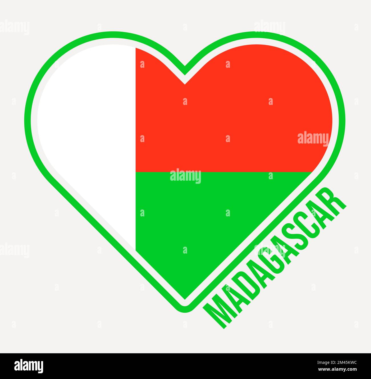 Madagascar heart flag badge. Made with Love from Madagascar logo. Flag ...