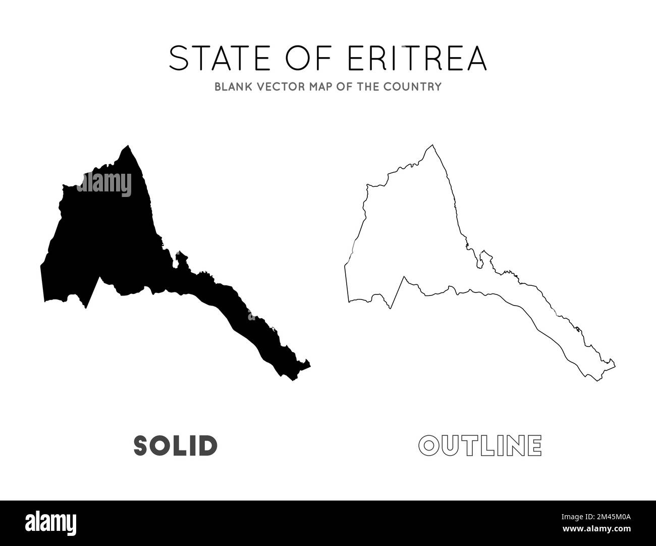 Eritrea Map Blank Vector Map Of The Country Borders Of Eritrea For Your Infographic Vector