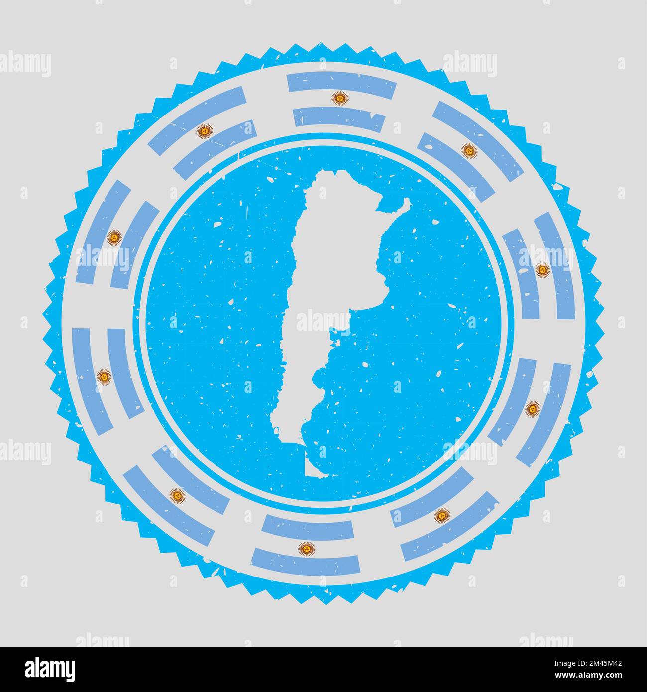 Argentina grunge stamp. Round logo with map and flag of Argentina ...