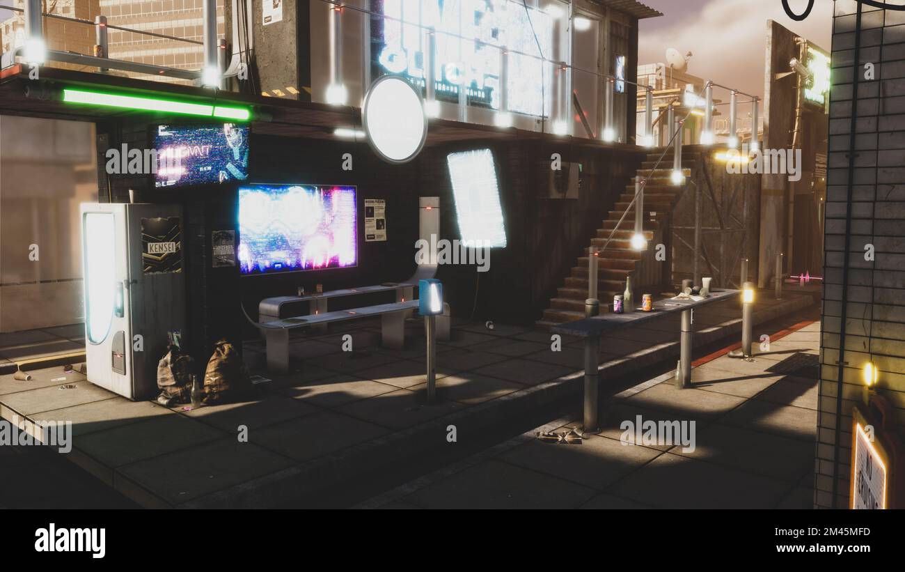 3d render illustration of a virtual world with a natural environment ...