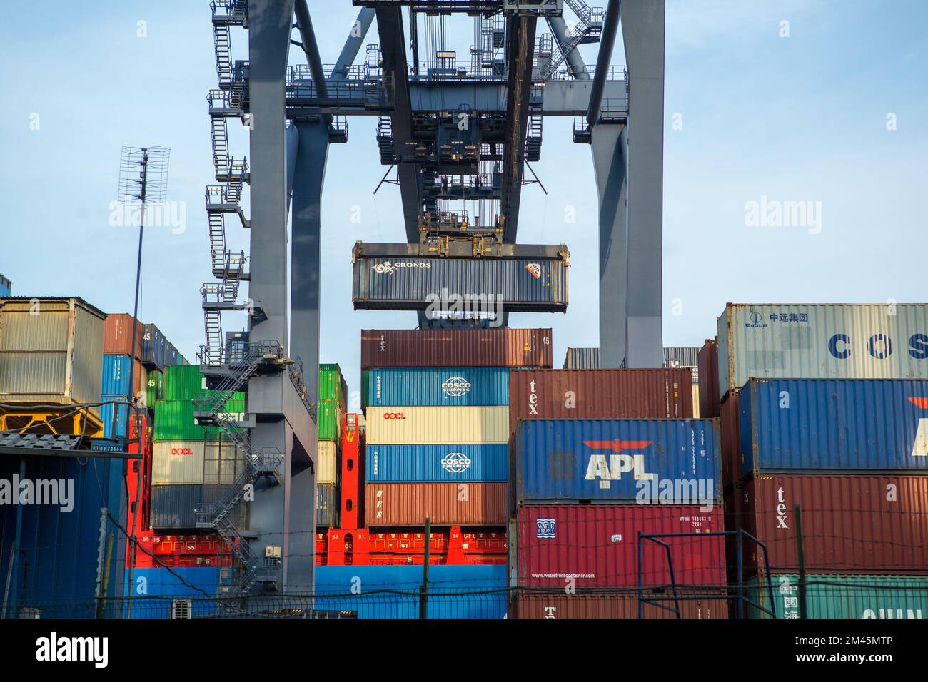 Odessa, Ukraine SIRCA 2018: Container ship in port at container ...