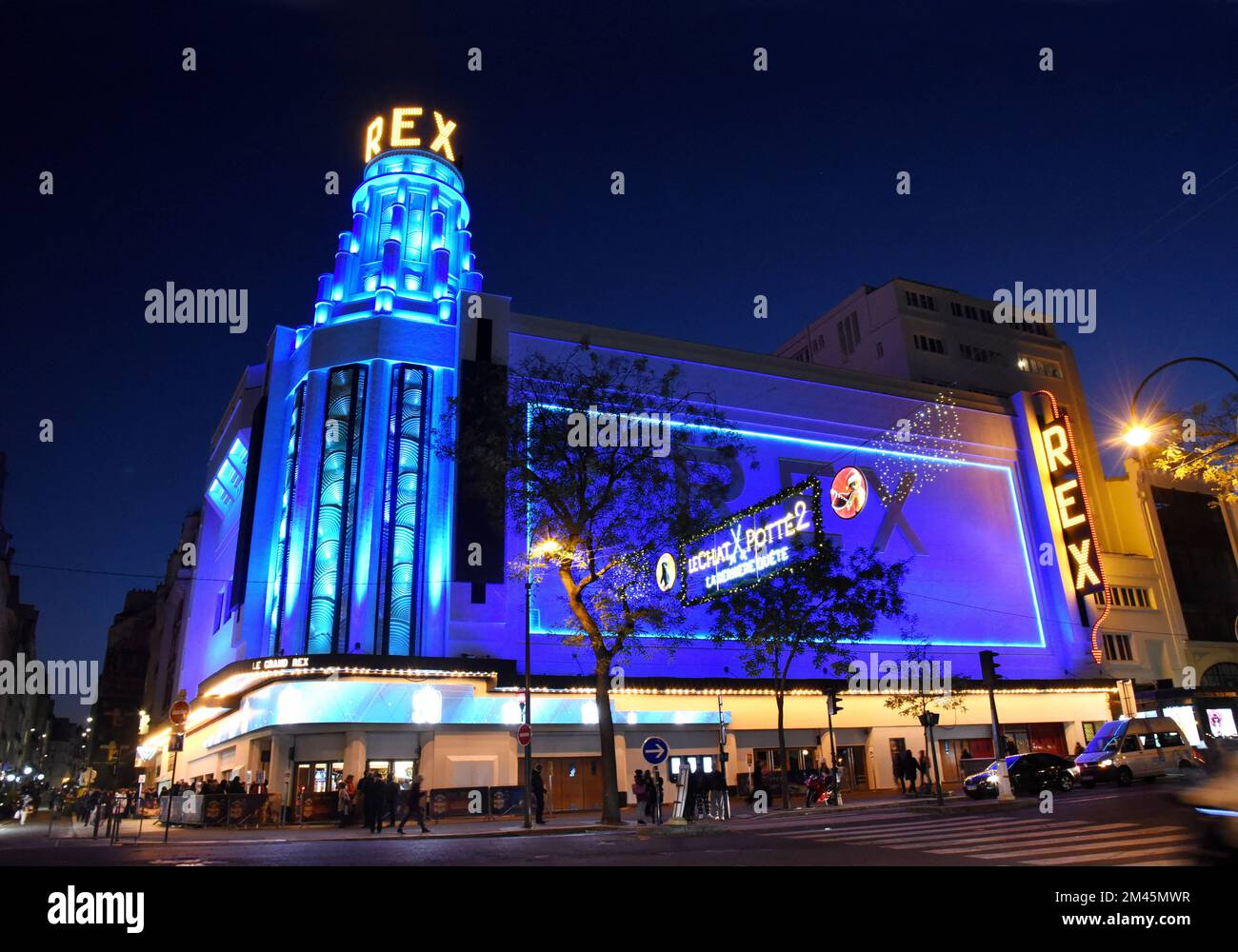 illustration - Atmosphere of the Grand Rex Cinema in Paris, France on ...