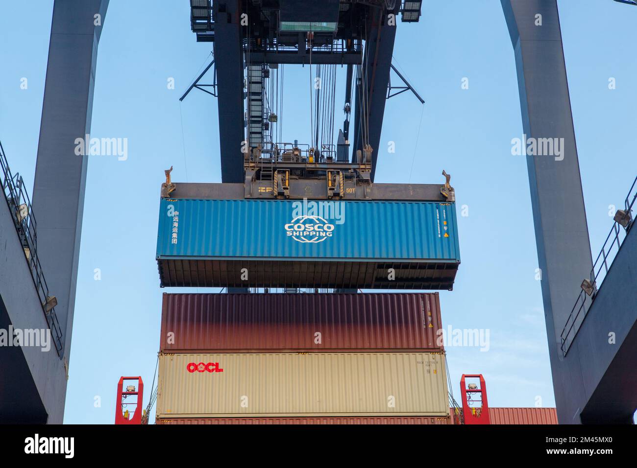 Odessa, Ukraine SIRCA 2018: Container ship in port at container ...