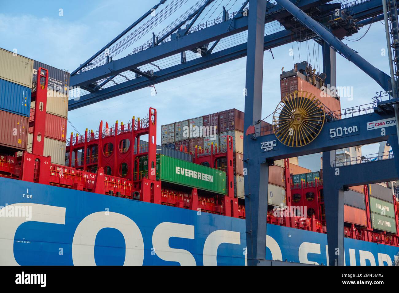 Odessa, Ukraine SIRCA 2018: Container ship in port at container ...
