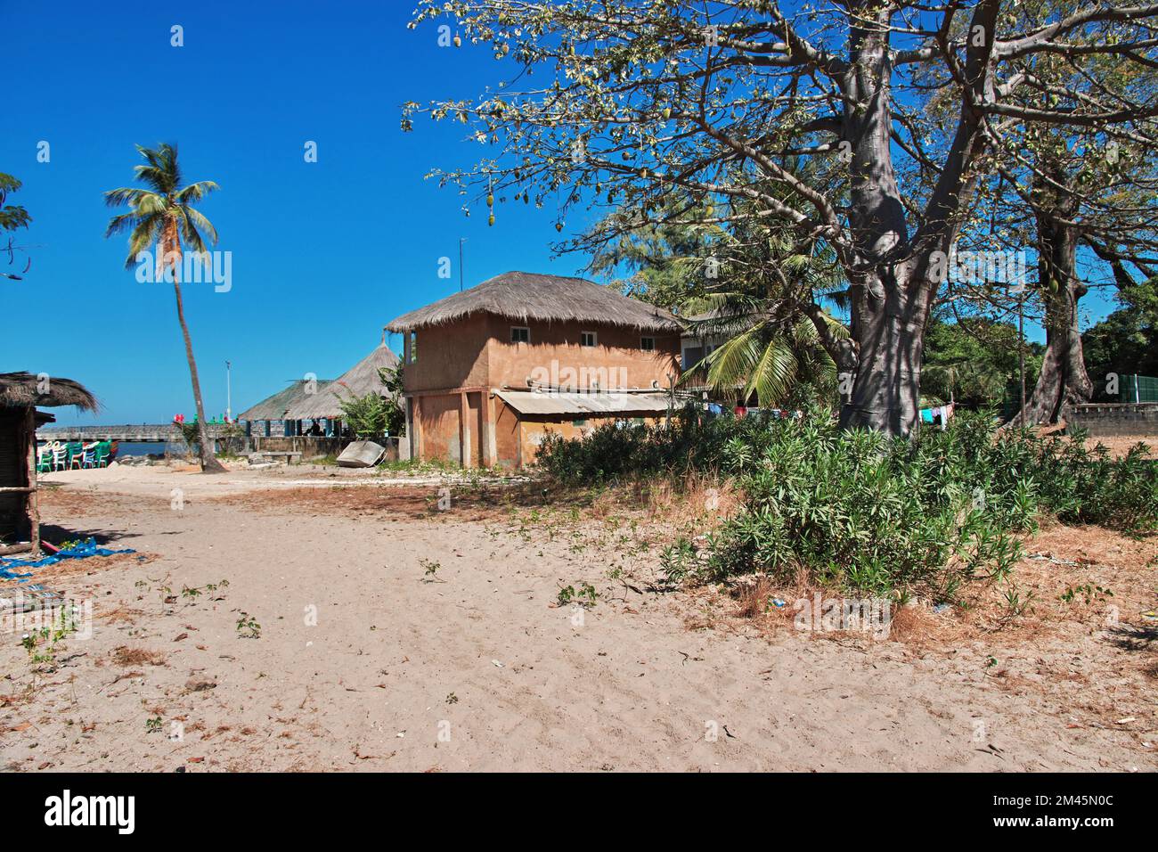 Small village on Carabane island in Casamance river, Ziguinchor Region ...