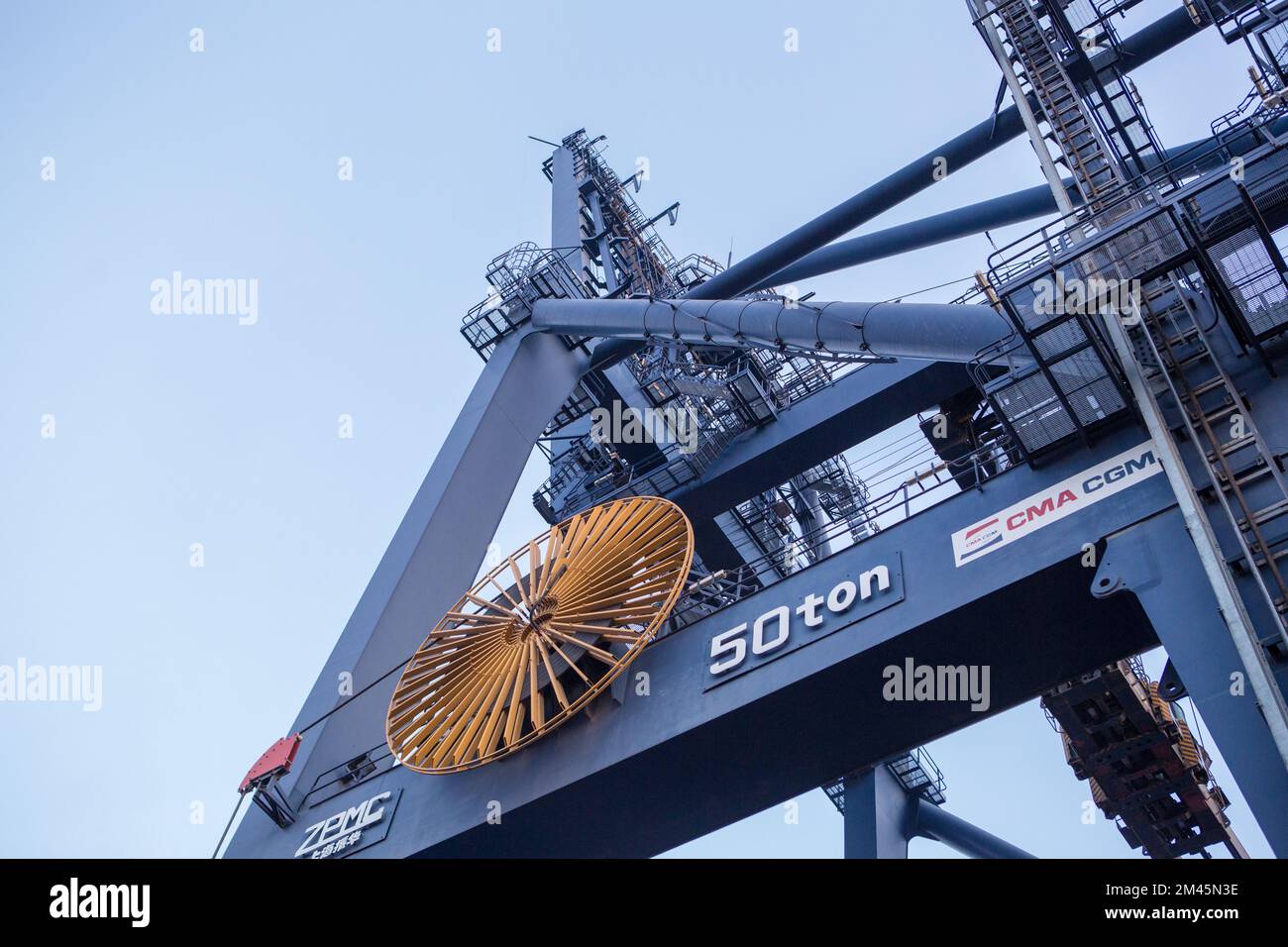 Odessa, Ukraine SIRCA 2018: Berthing cranes of the container terminal ...