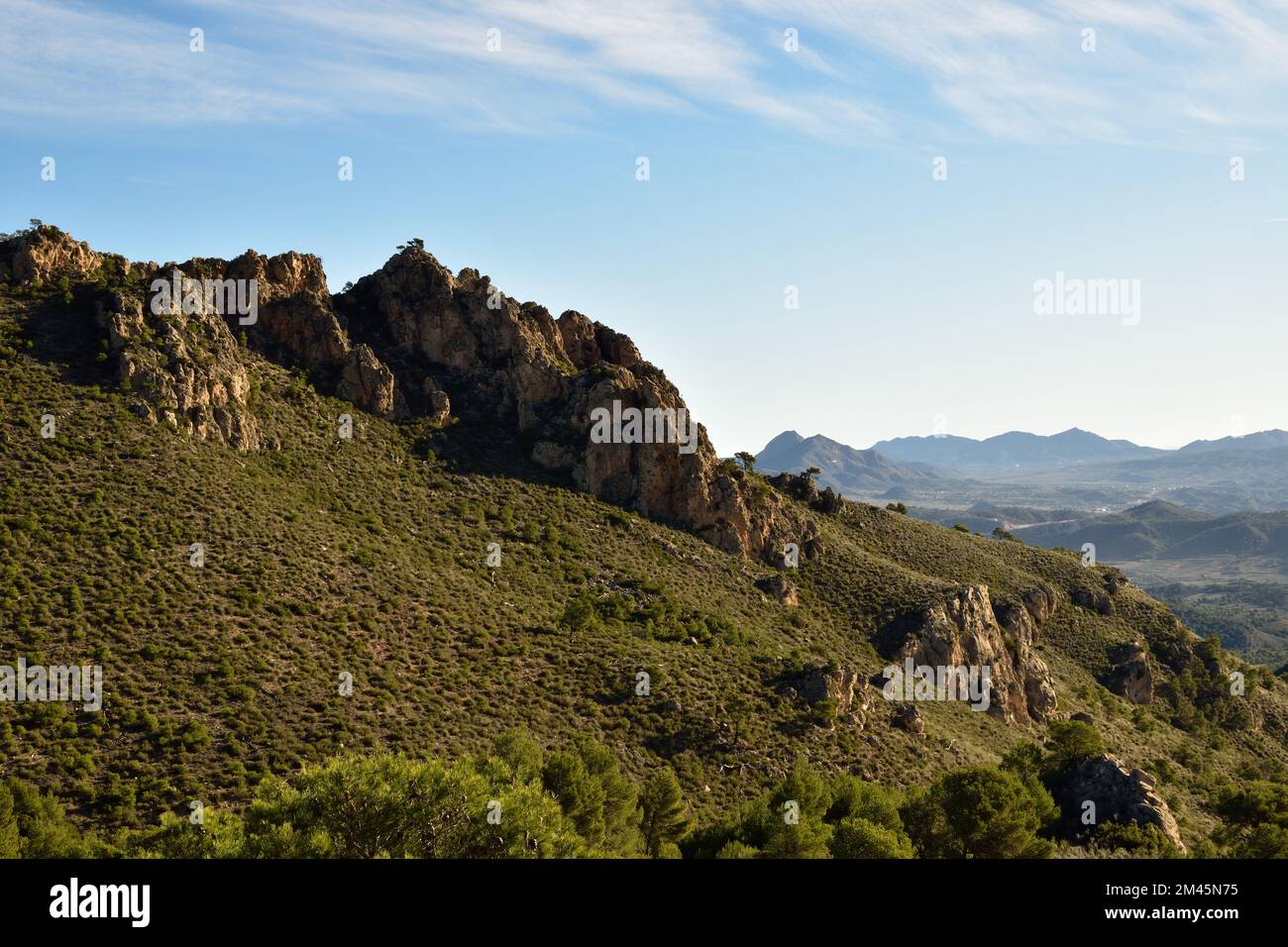 Craggy rocks and steep slopes in the Spanish mountains Stock Photo - Alamy