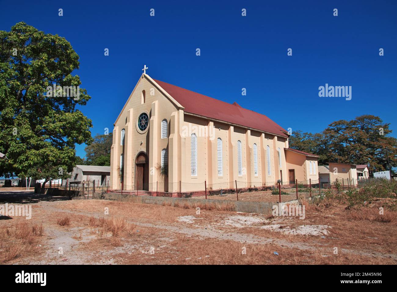 Church in Carabane island, Casamance river, Ziguinchor Region, Senegal ...