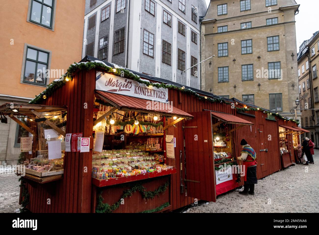 The traditional Christmas market at Stortorget in The Old Town in ...
