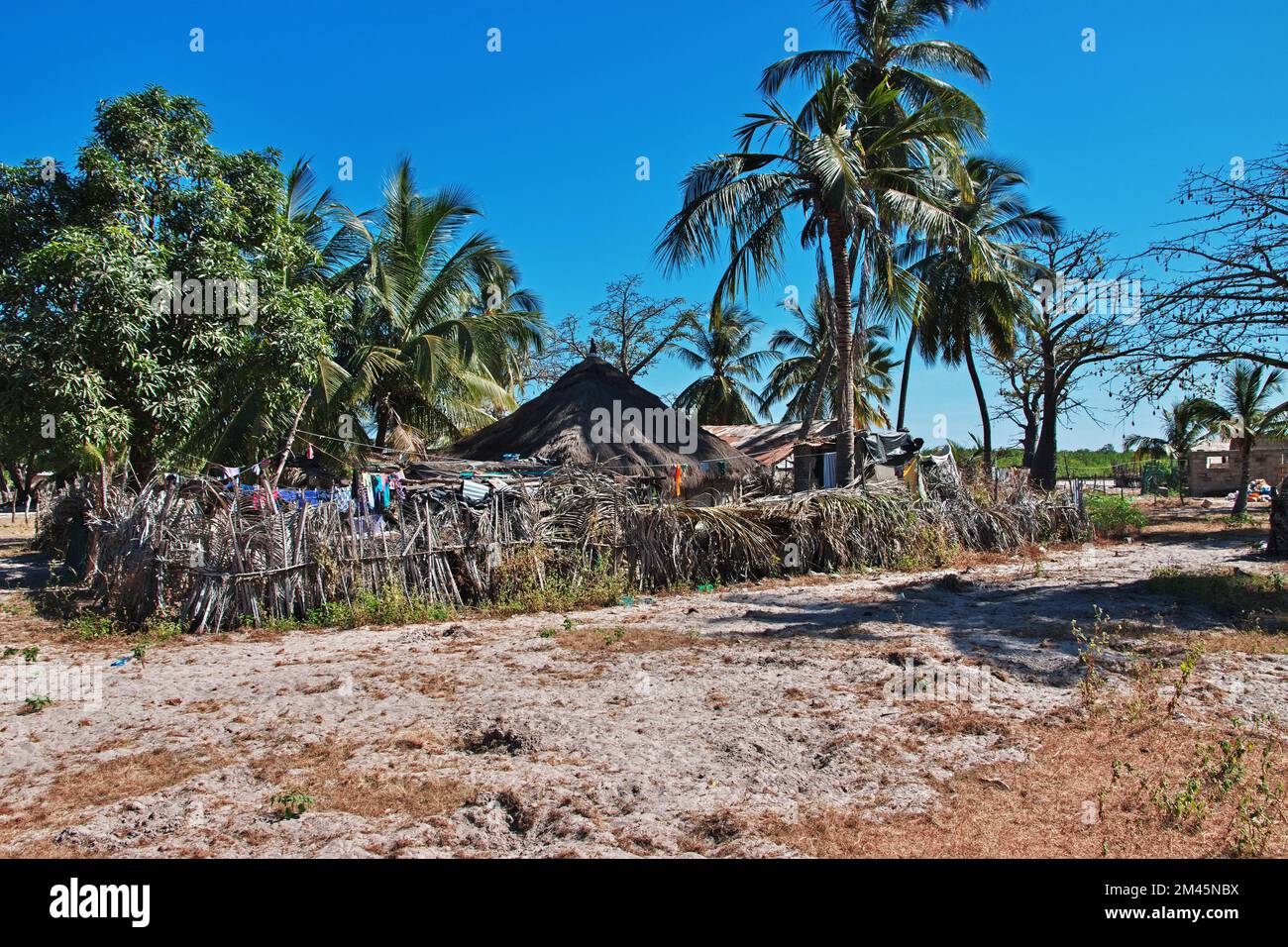Small village on Carabane island in Casamance river, Ziguinchor Region ...