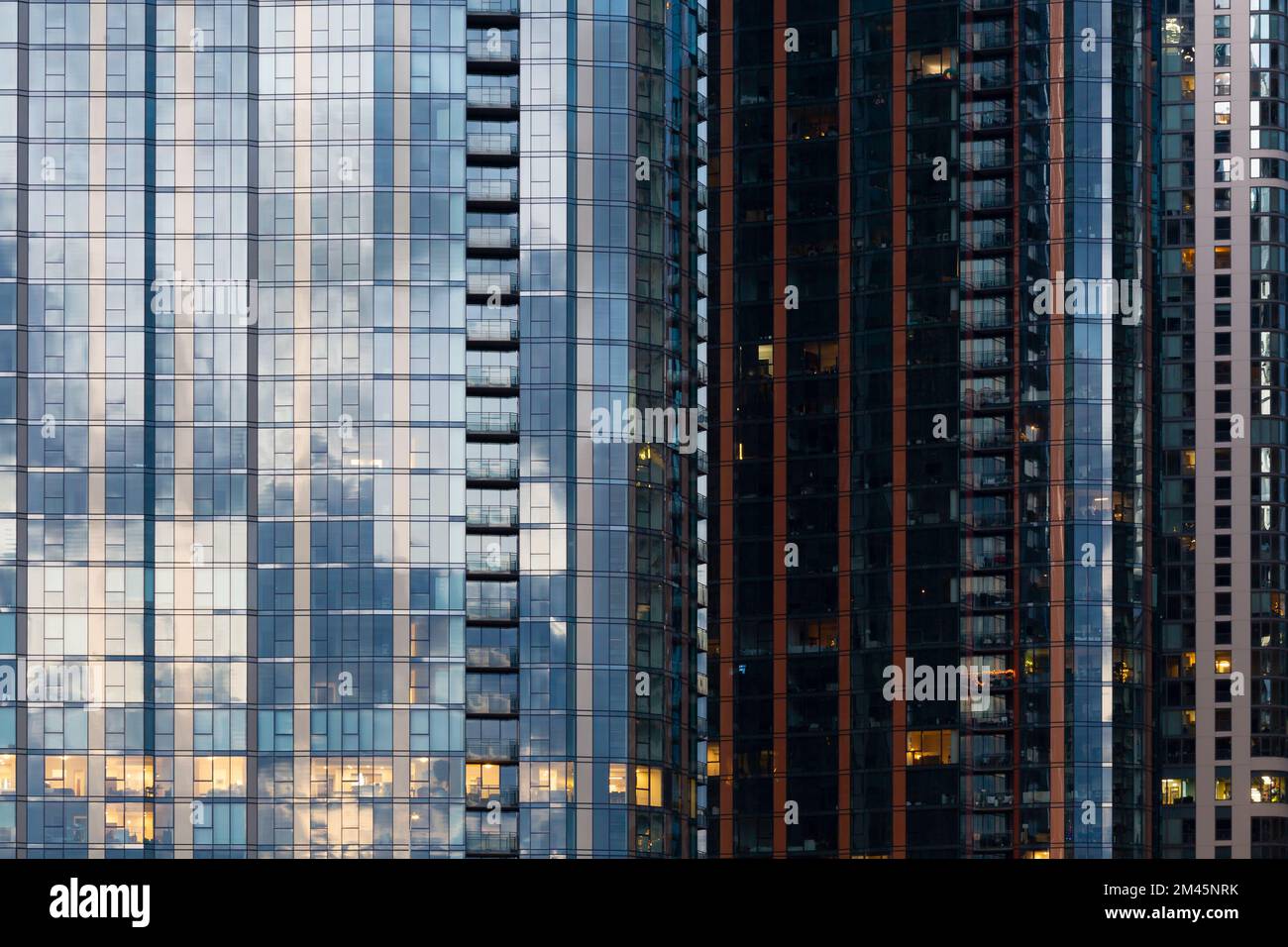 Facades of Chicago's downtown high-rise architecture Stock Photo - Alamy