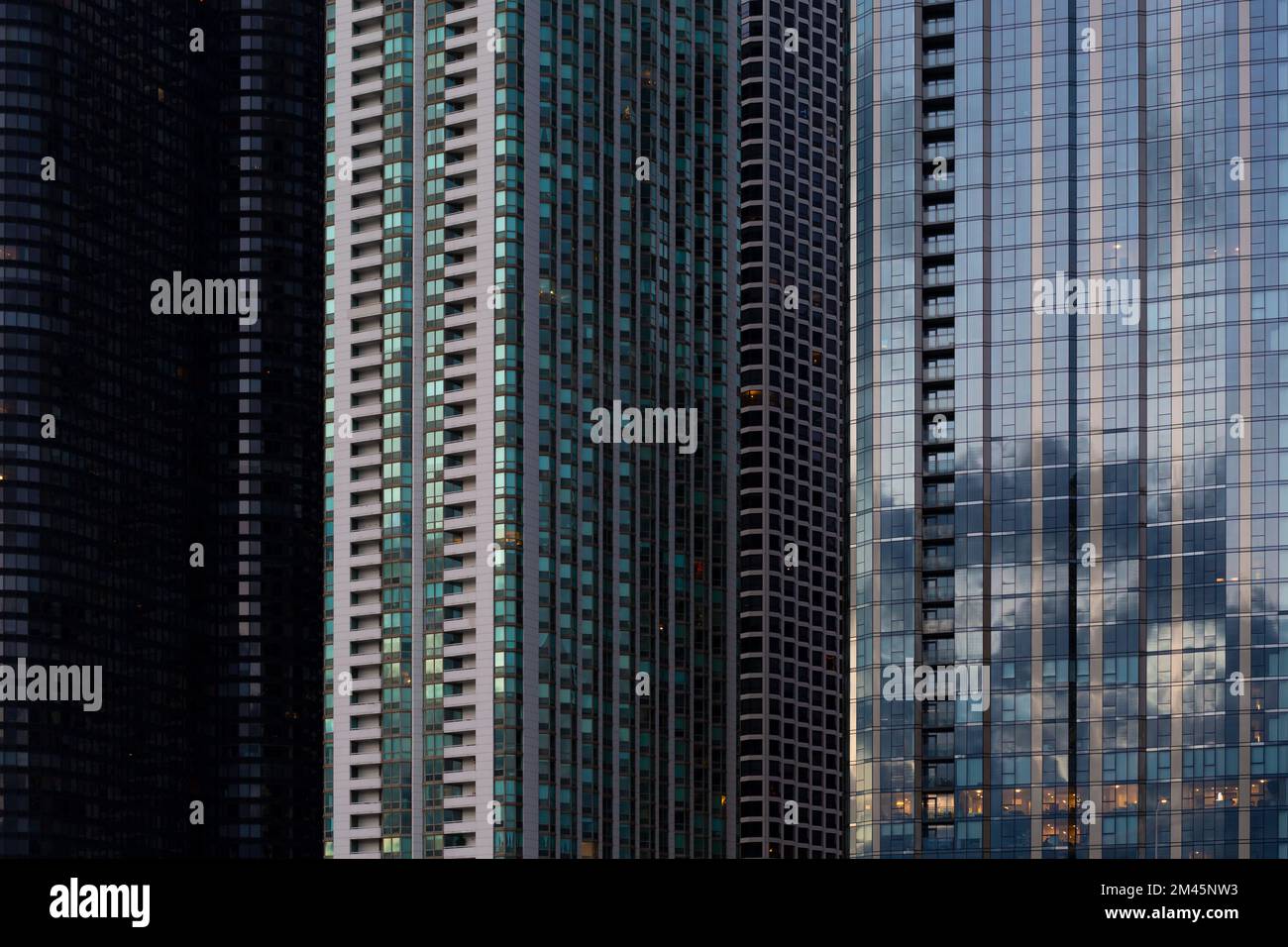 Facades of Chicago's downtown high-rise architecture Stock Photo - Alamy