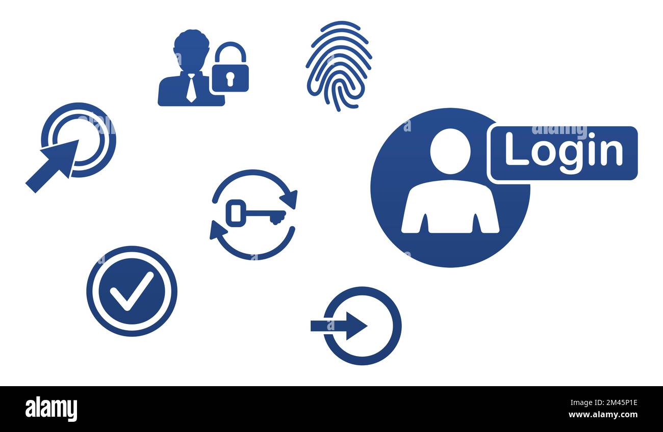 Background login verification Cut Out Stock Images & Pictures - Alamy