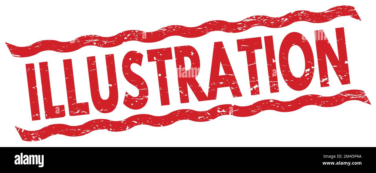 ILLUSTRATION text written on red lines stamp sign Stock Photo - Alamy