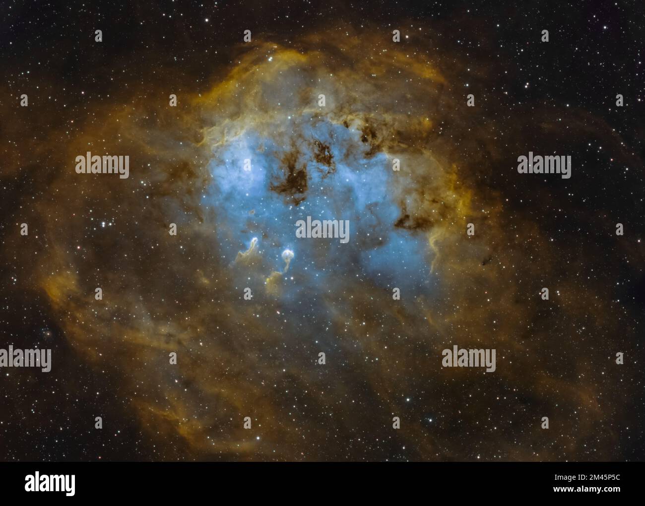 Tadpole nebula (NGC 1893) located in the constellation Auriga, photographed in the Hubble ...