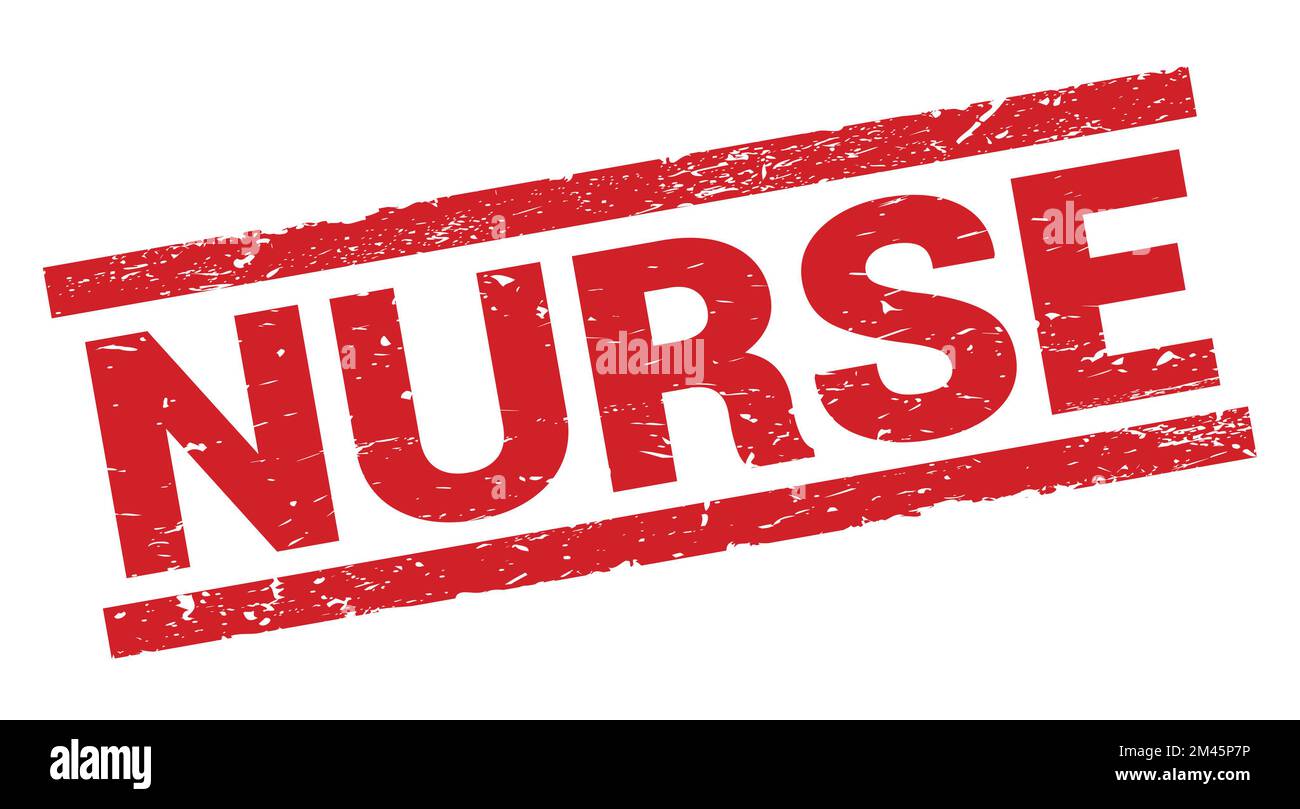 NURSE text written on red rectangle stamp sign Stock Photo - Alamy