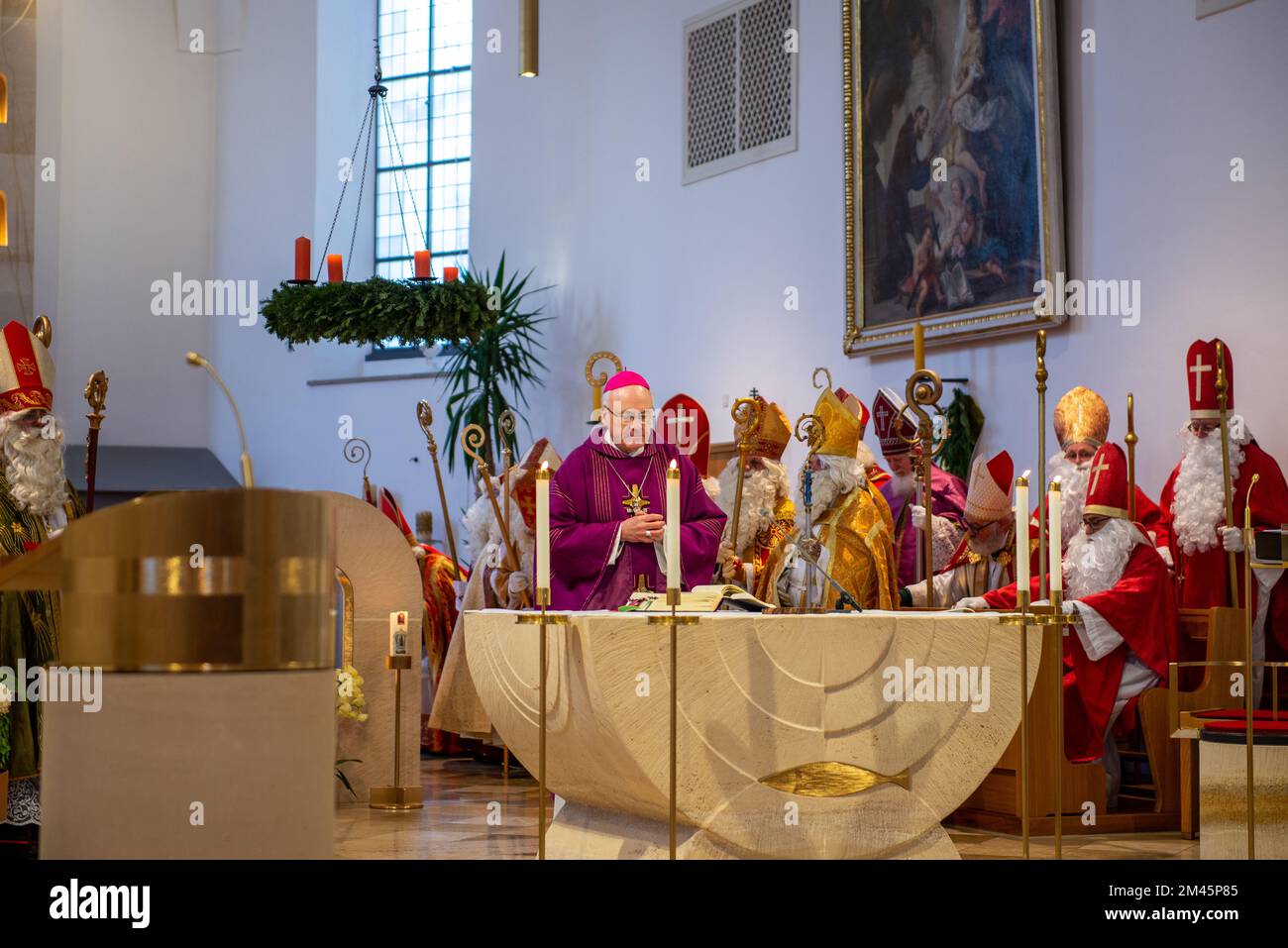 Altoetting,Germany-December 17,2022 : Men dressed as St. Nicholas ...