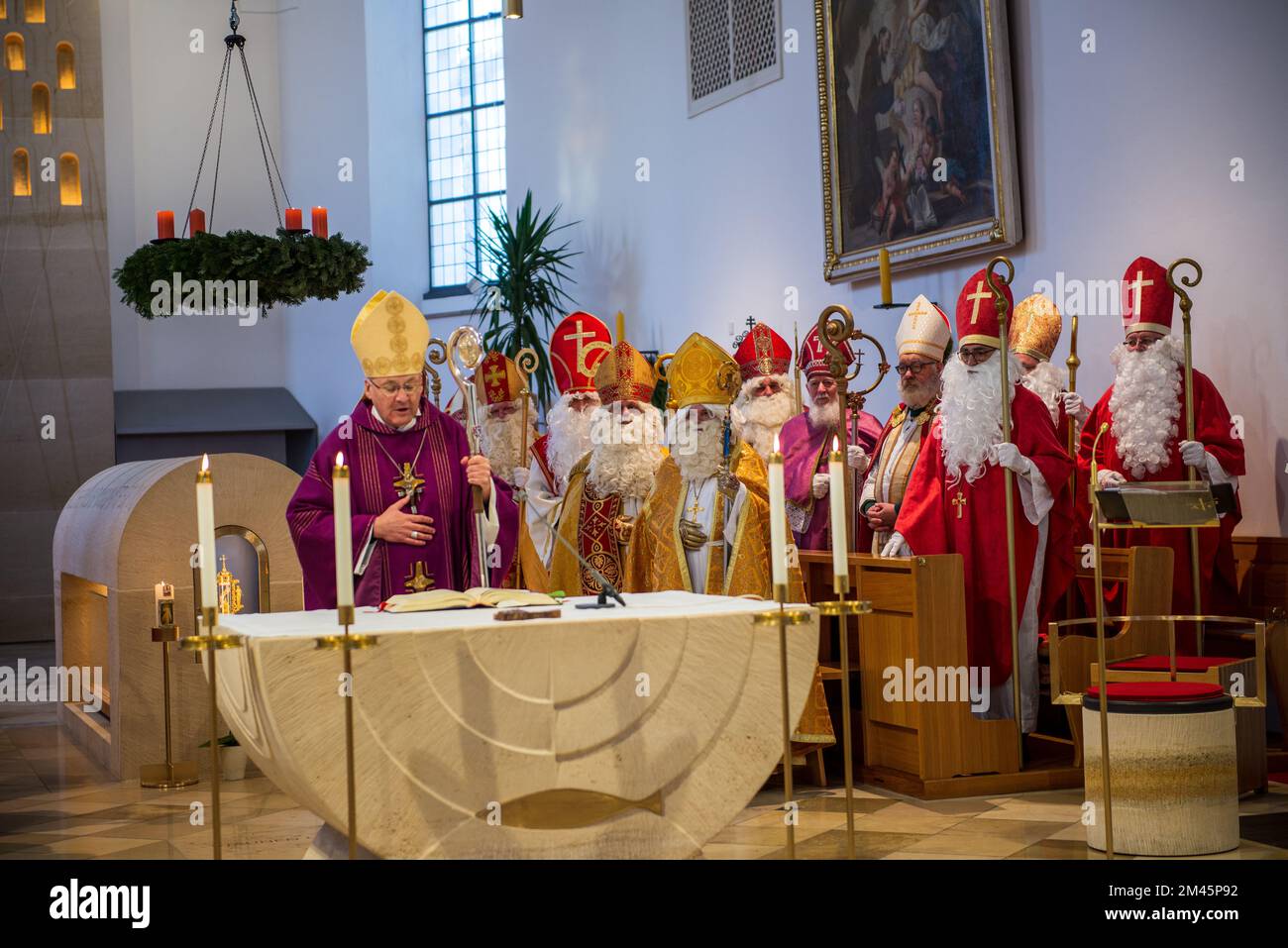 Altoetting,Germany-December 17,2022 : Men dressed as St. Nicholas ...
