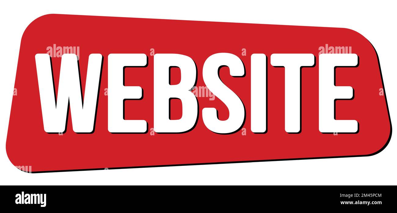 WEBSITE text written on red trapeze stamp sign Stock Photo - Alamy