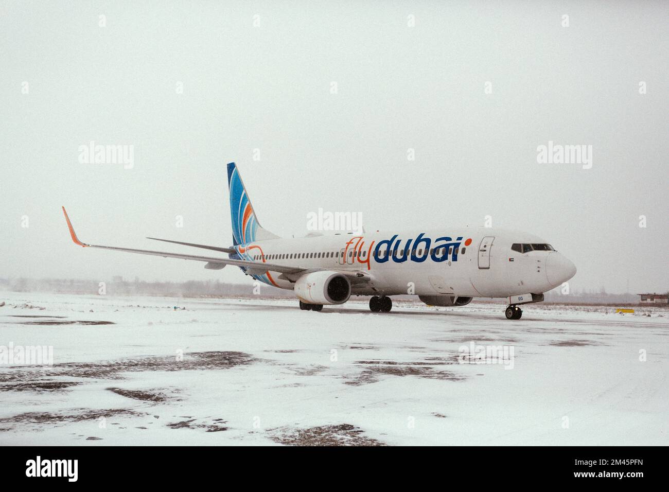 Odessa, Ukraine - CIRCA 2018: Airliner of Fly Dubai company on runway ...