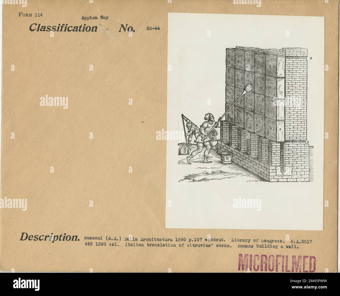 Romans Building a Wall. Original caption: Romans building a wall ...