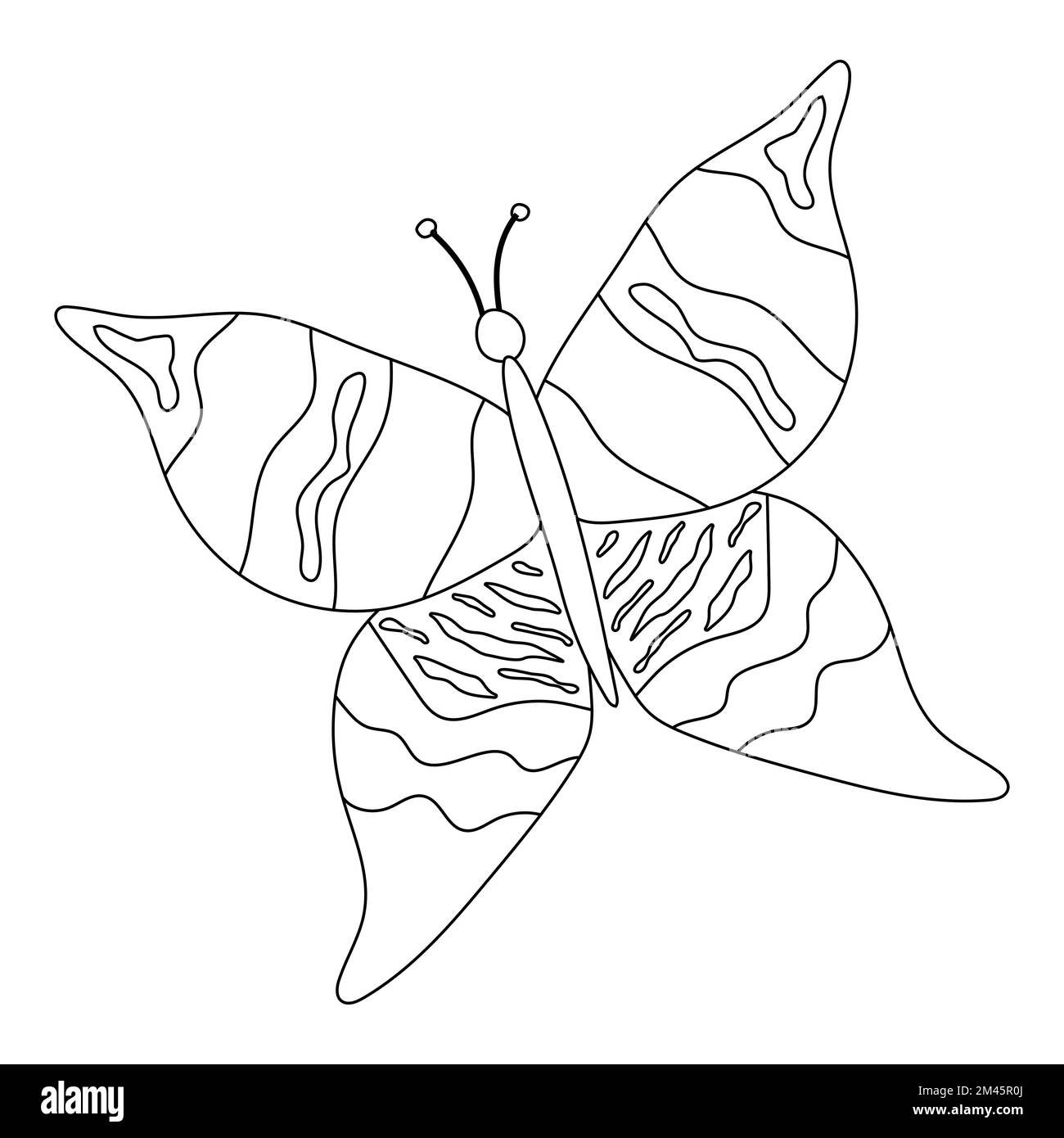Hand drawn butterfly outline illustration Stock Vector Image & Art - Alamy