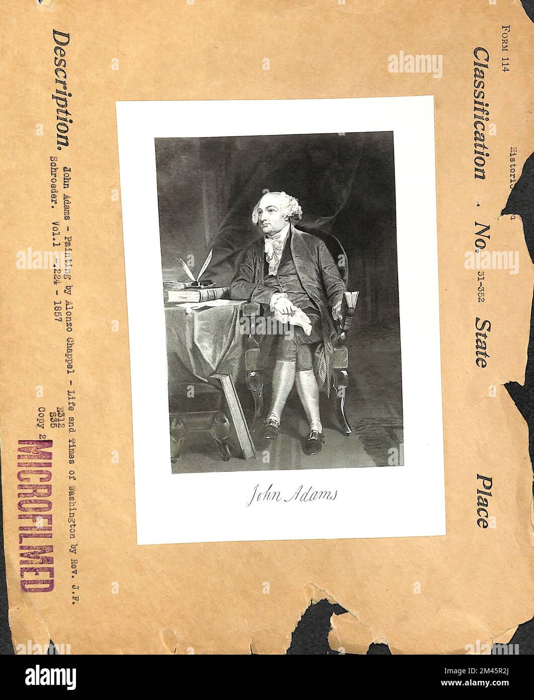 John Adams, Painting by Alonzo Chappel. Original caption: John Adams ...