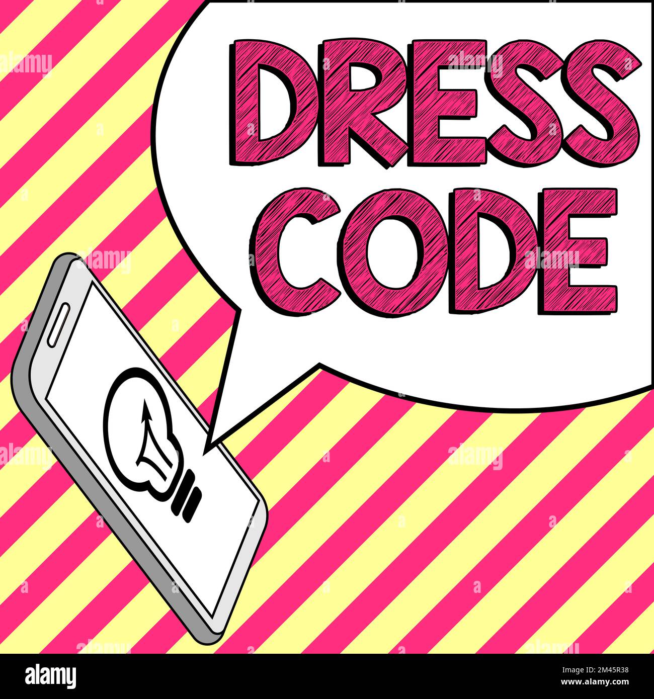 Sign displaying Dress Code. Concept meaning an accepted way of dressing ...