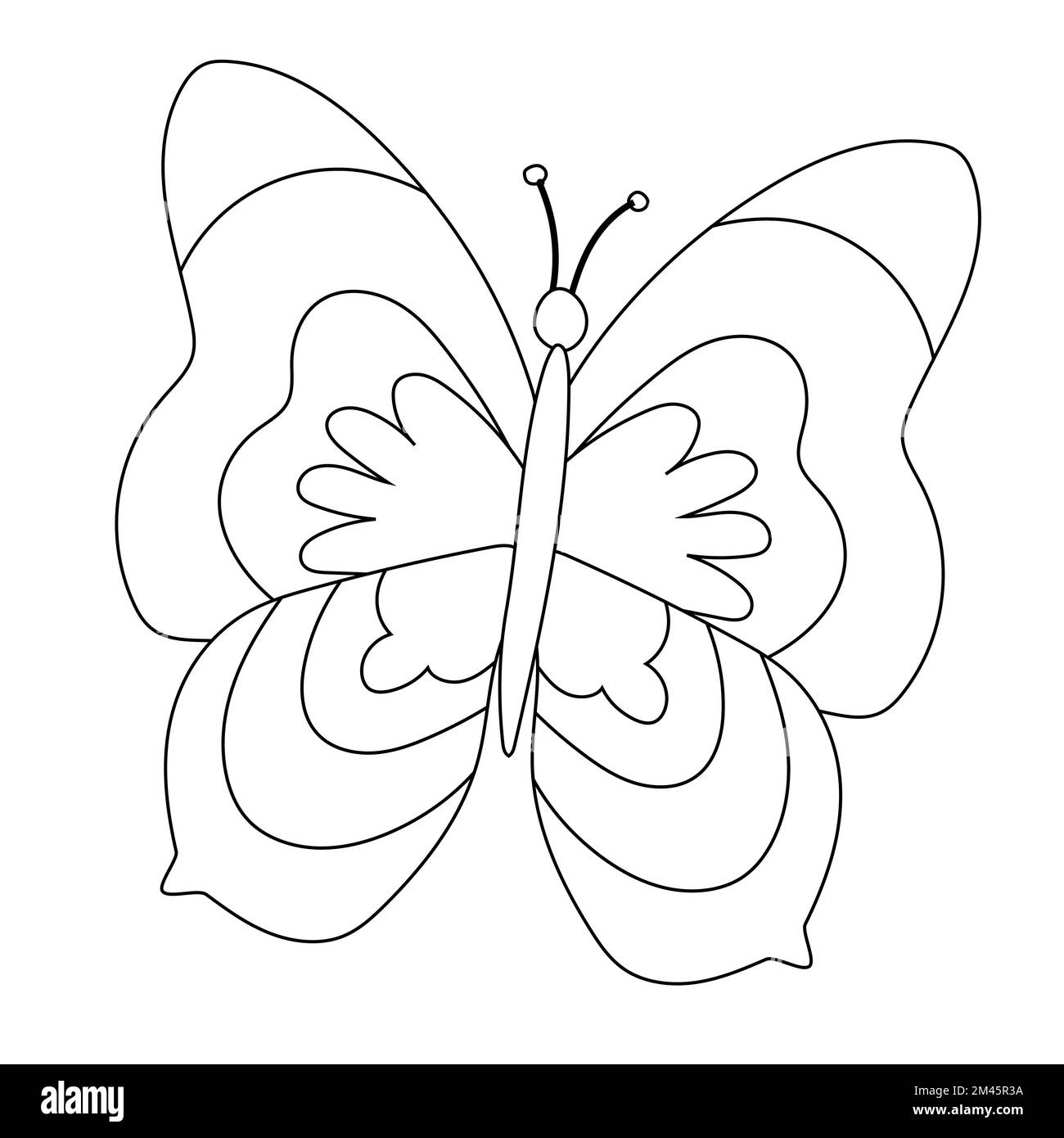 Hand drawn butterfly outline illustration Stock Vector Image & Art - Alamy