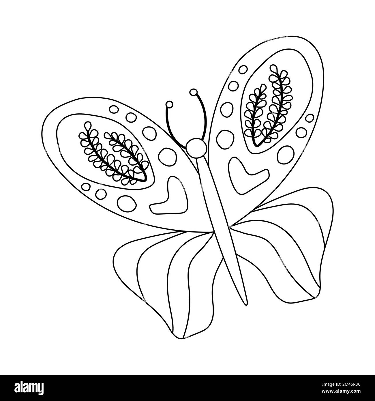 Hand drawn butterfly outline illustration Stock Vector Image & Art - Alamy