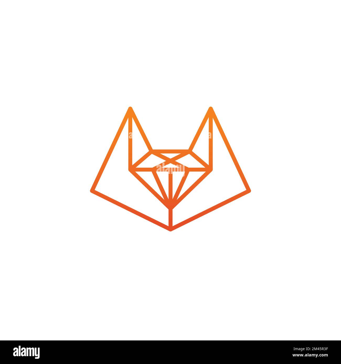 Diamond Fox Logo Design. Fox Line Logo Stock Vector Image & Art - Alamy