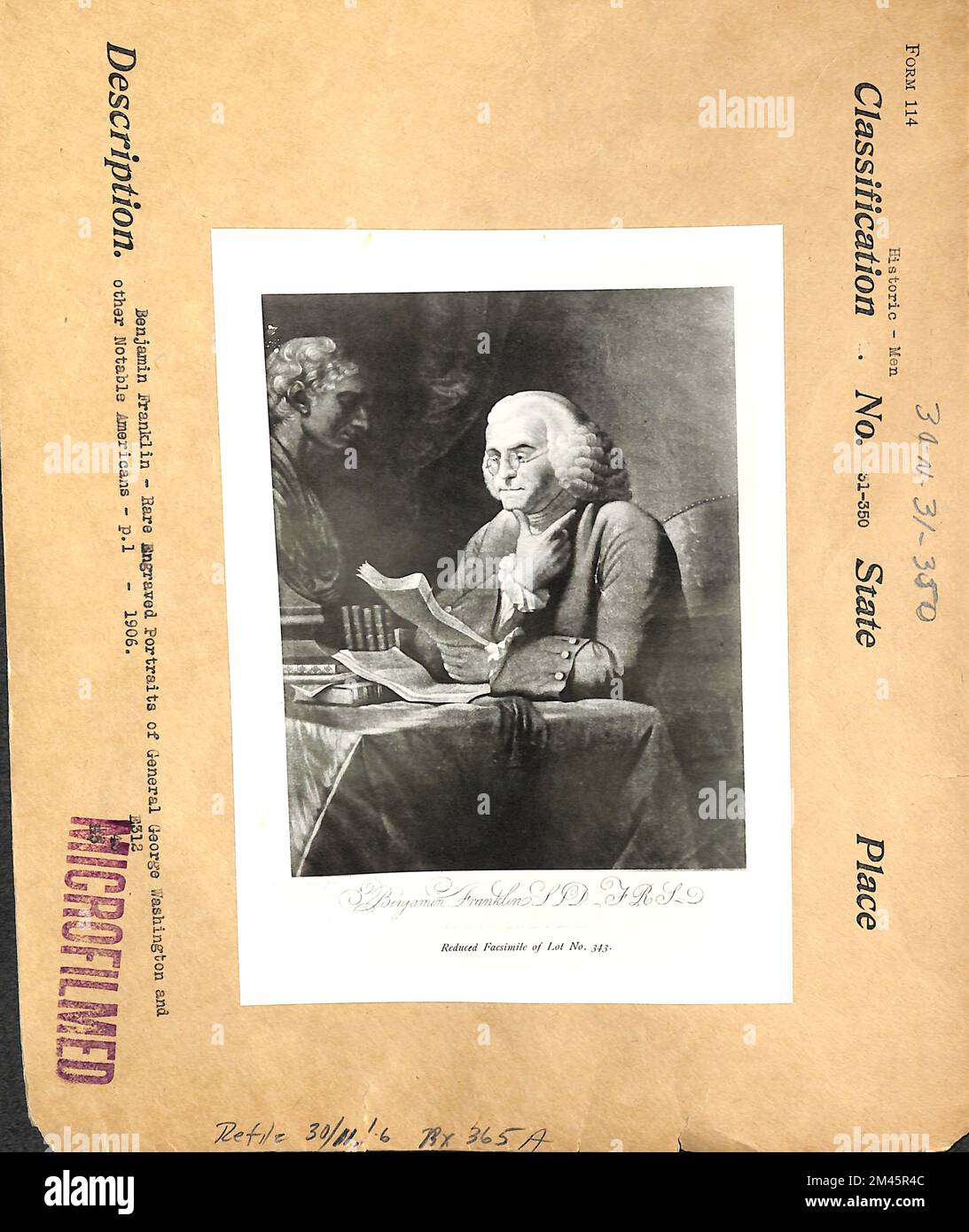 Benjamin Franklin. Original caption: Benjamin Franklin- Rare Engraved ...