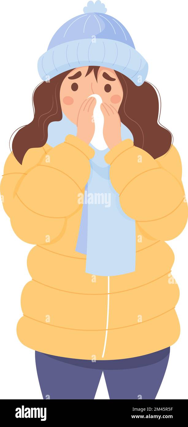 Freezing Cold Girl Cartoon