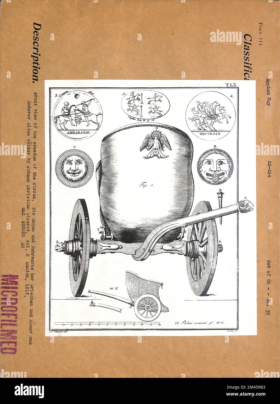 Front View of the Essedum of the Circus. Original caption: Set of 66 ...