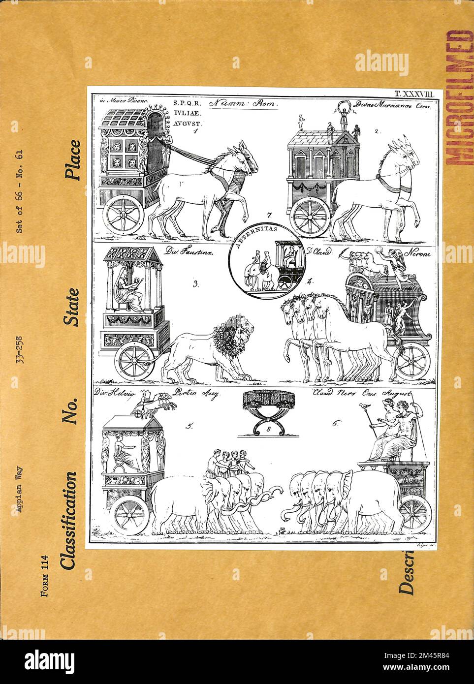 Pilentum and Thensa. Original caption: Set of 66 - No-61 Stock Photo ...