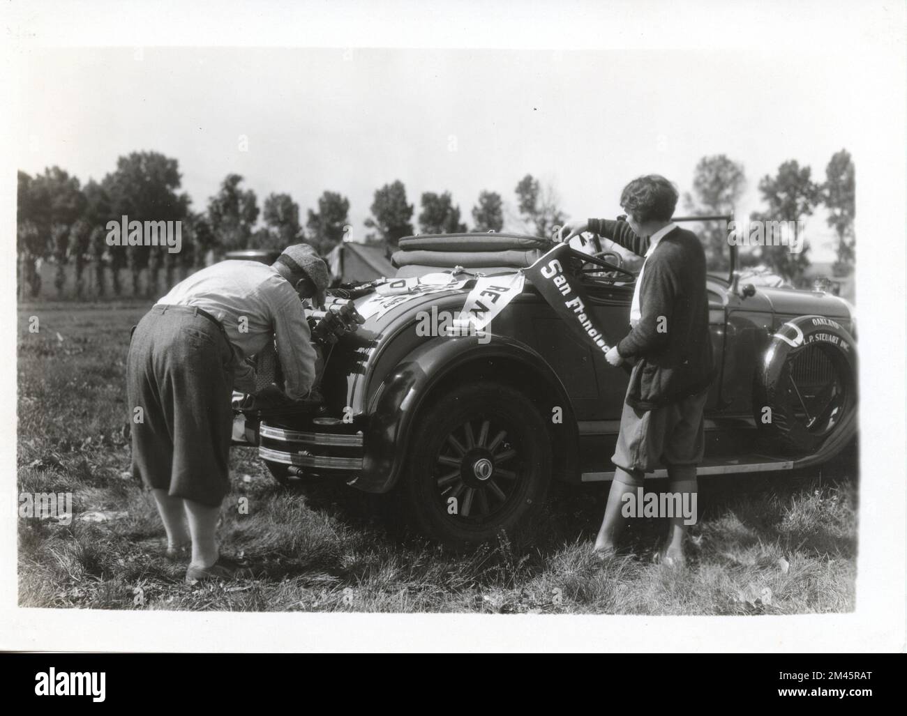Mr. and Mrs. Gapen During Filming of "Travelers Toll". Original caption ...