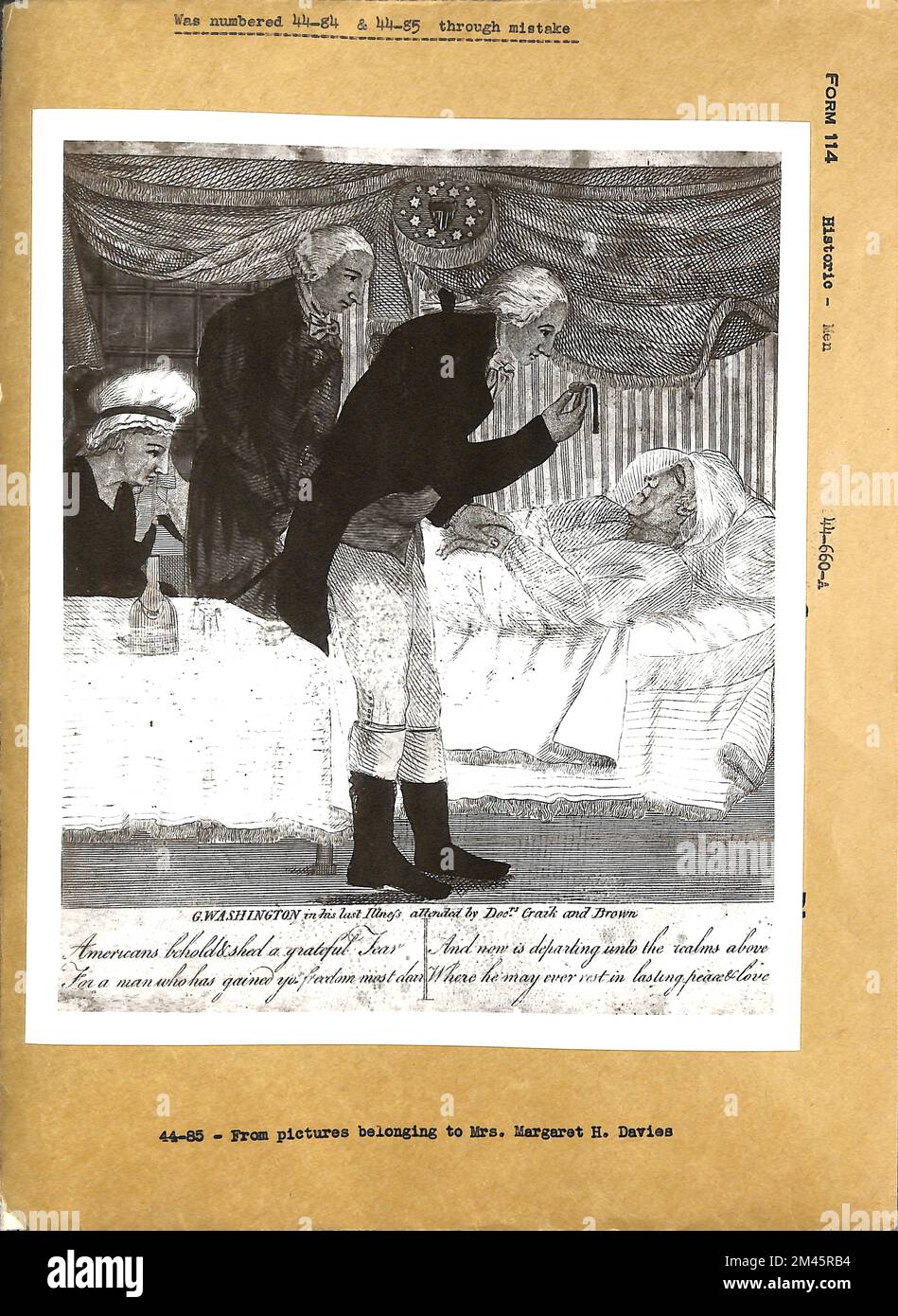 G. Washington in His Last Illness Attended by Doctors Craik and Brown ...