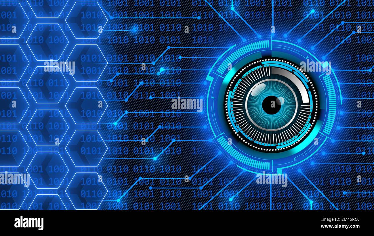 Future Technology Concept Magic Eye In Hud Elements Information Connecting Lines And 5428