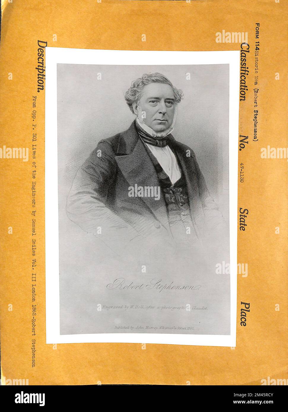 Robert Stephenson. Original caption: Robert Stephenson From Opp. P. 301 ...