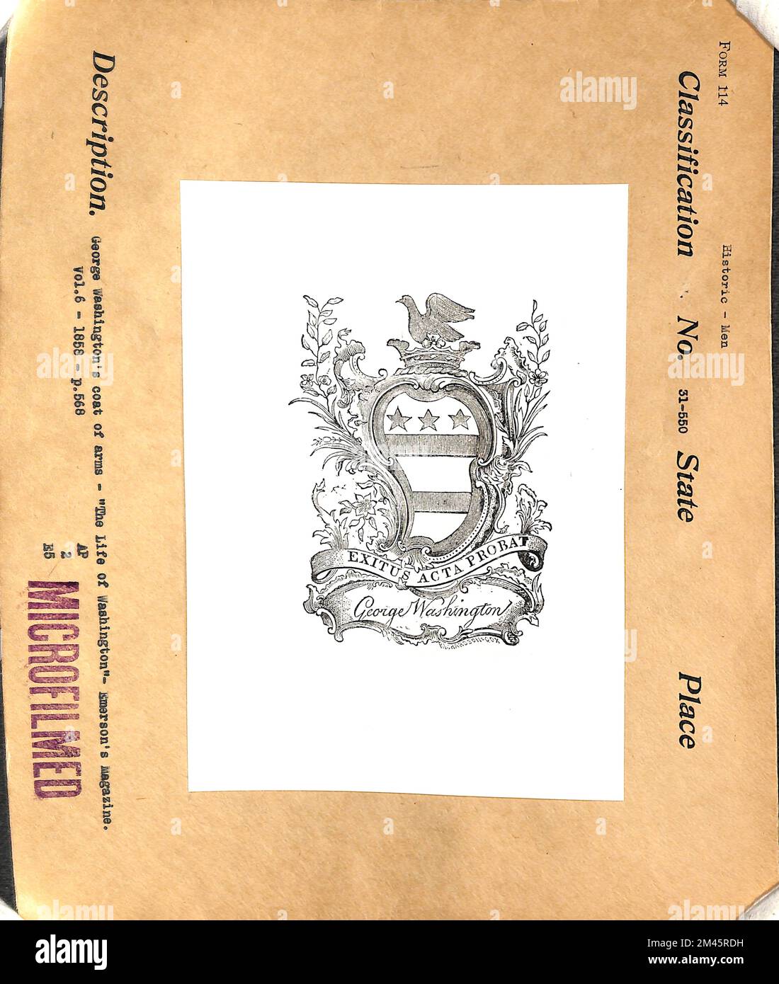 George Washington's Coat of Arms. Original caption: George Washington's ...