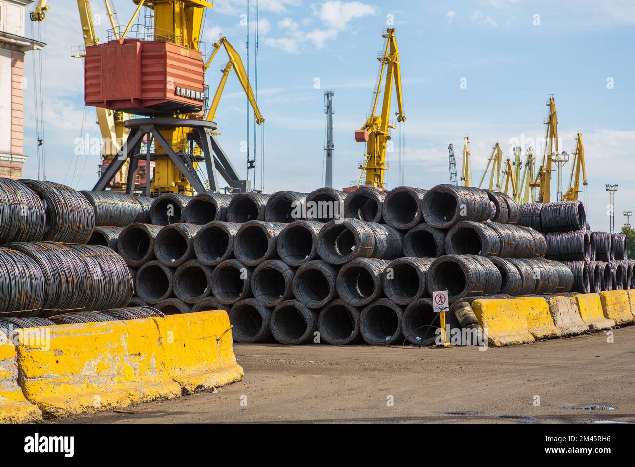 Odessa, Ukraine SIRCA 2018: Sea transportation of cargo. Bays of steel ...