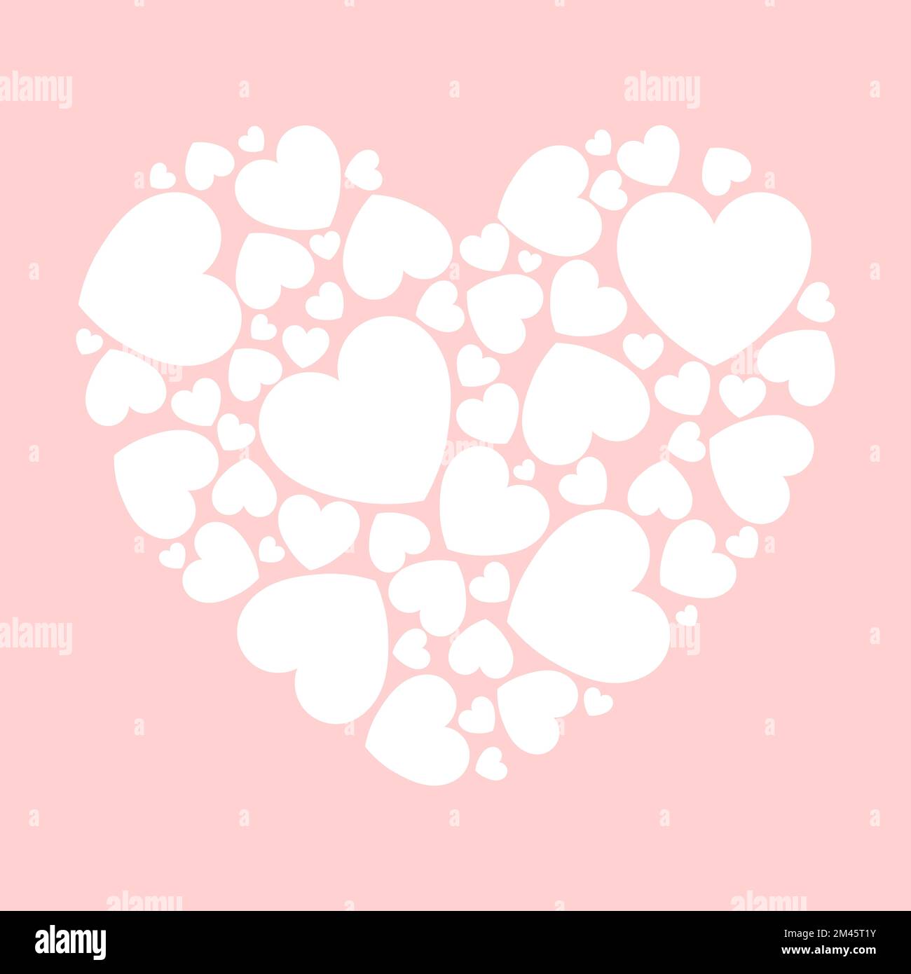 heart shape with white hearts design with background Stock Vector Image ...