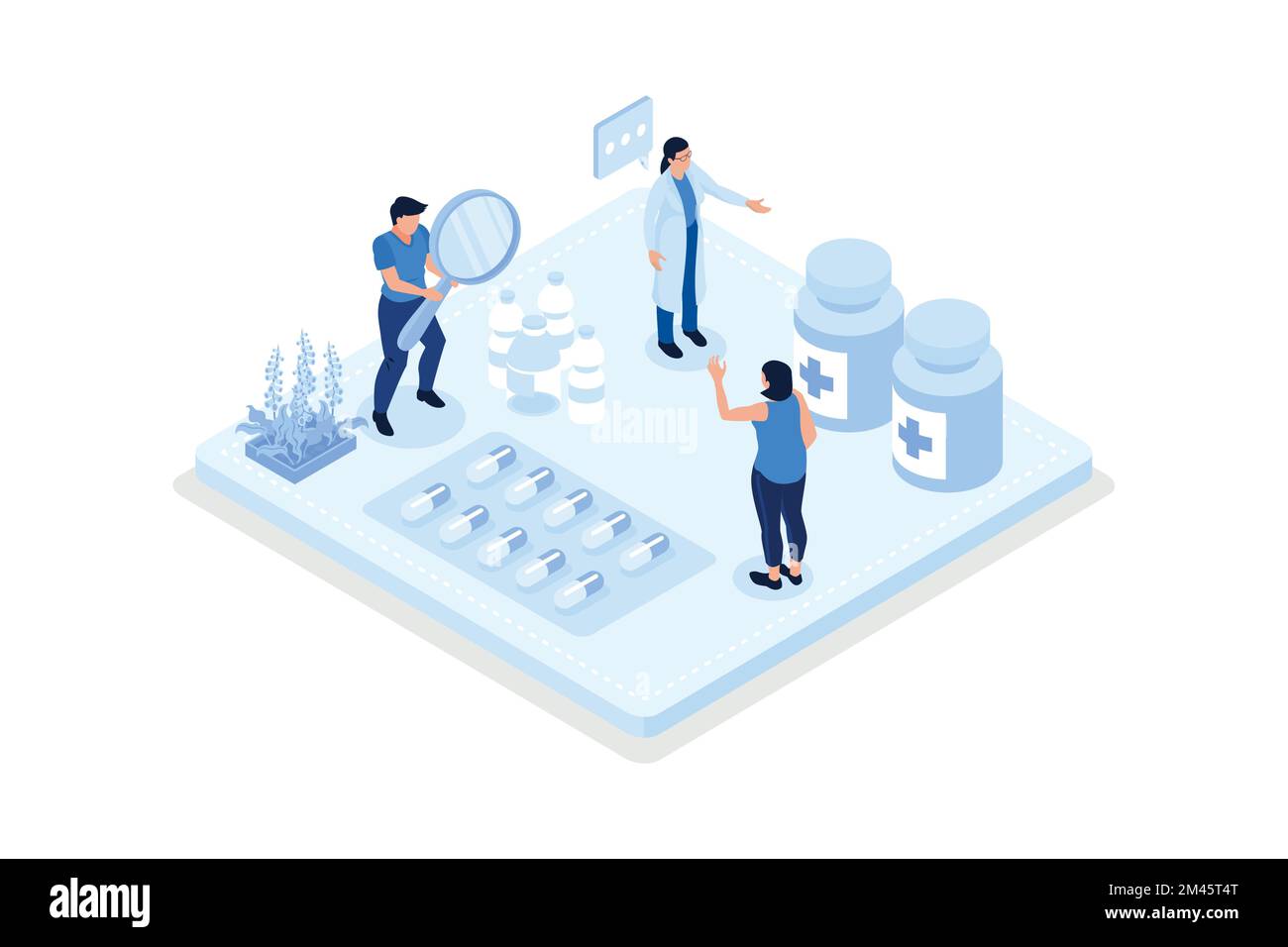 Medical tests, Health care and medicine concept, isometric vector ...