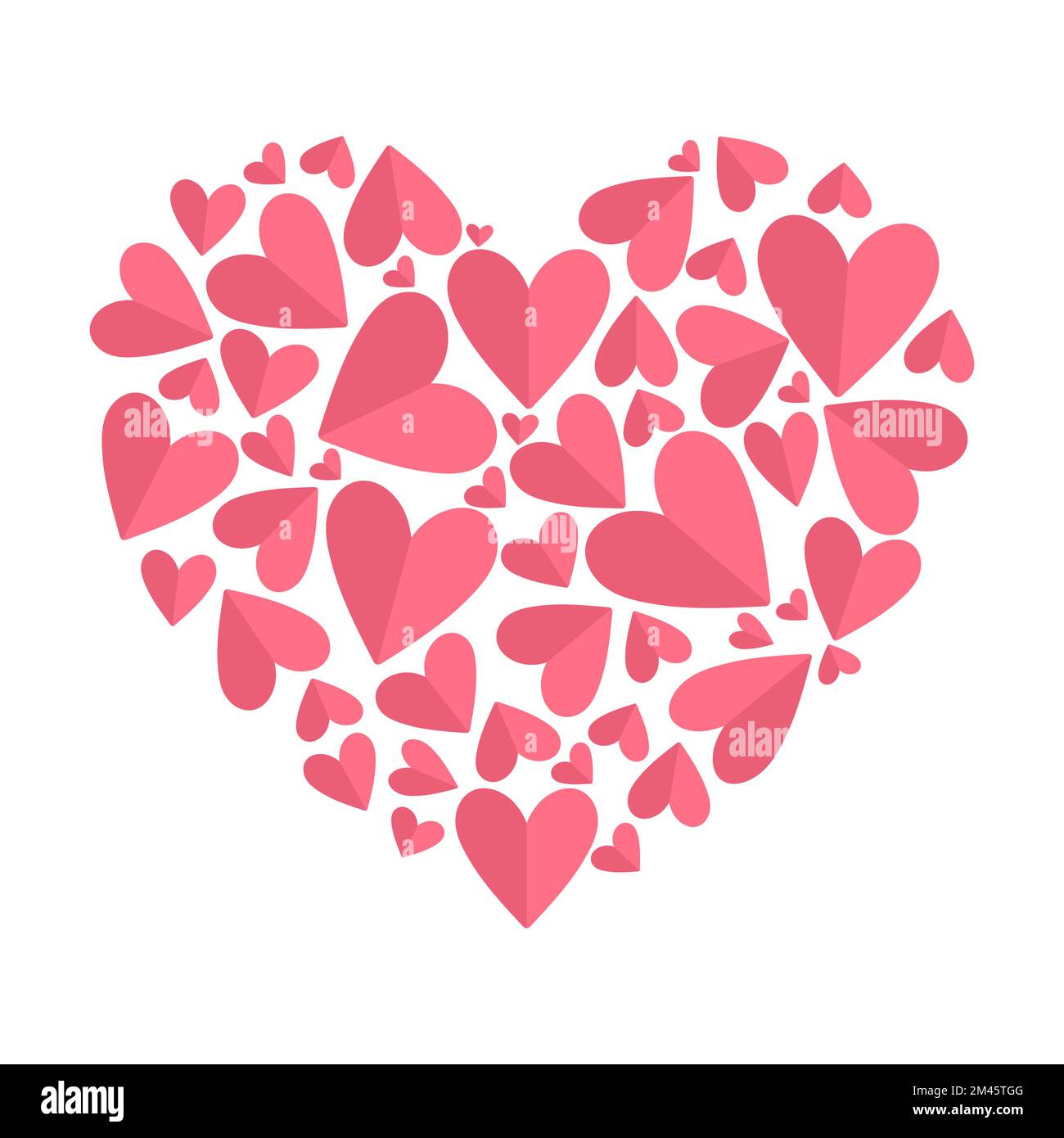 heart shaped illustration of small hearts illustration Stock Vector ...